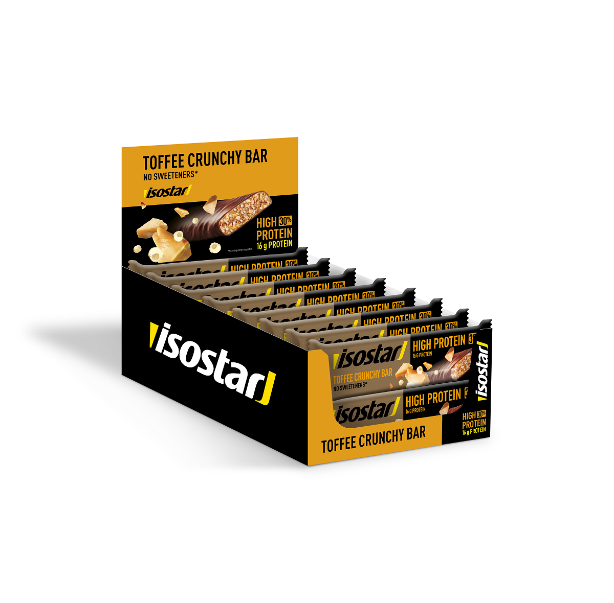 Isostar High Protein 30% Riegel Toffee Crunchy 16x
